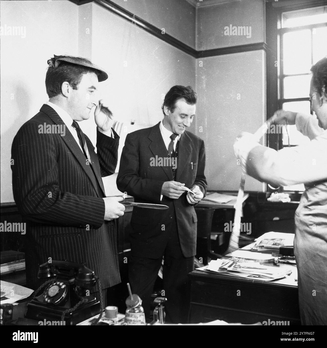 The Goon Show cast, Peter Sellers, Harry Secombe and Spike Milligan in London in 1954 ...