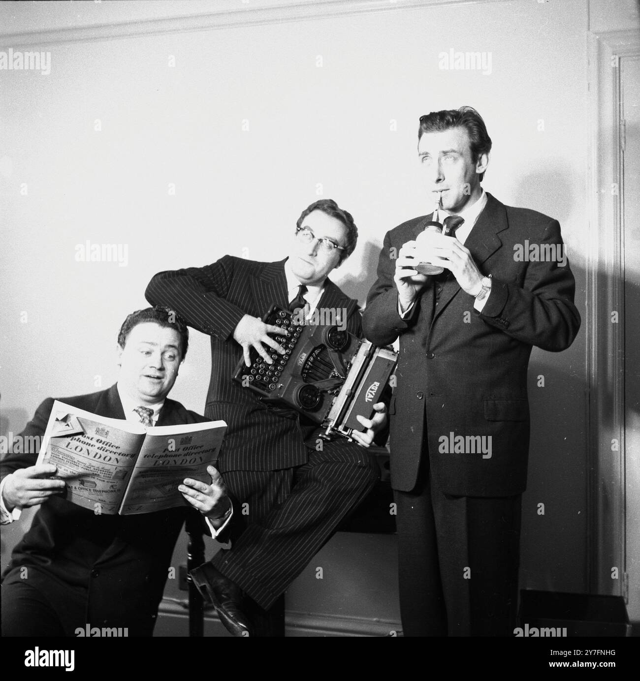 The Goon Show cast, Peter Sellers, Harry Secombe and Spike Milligan in ...