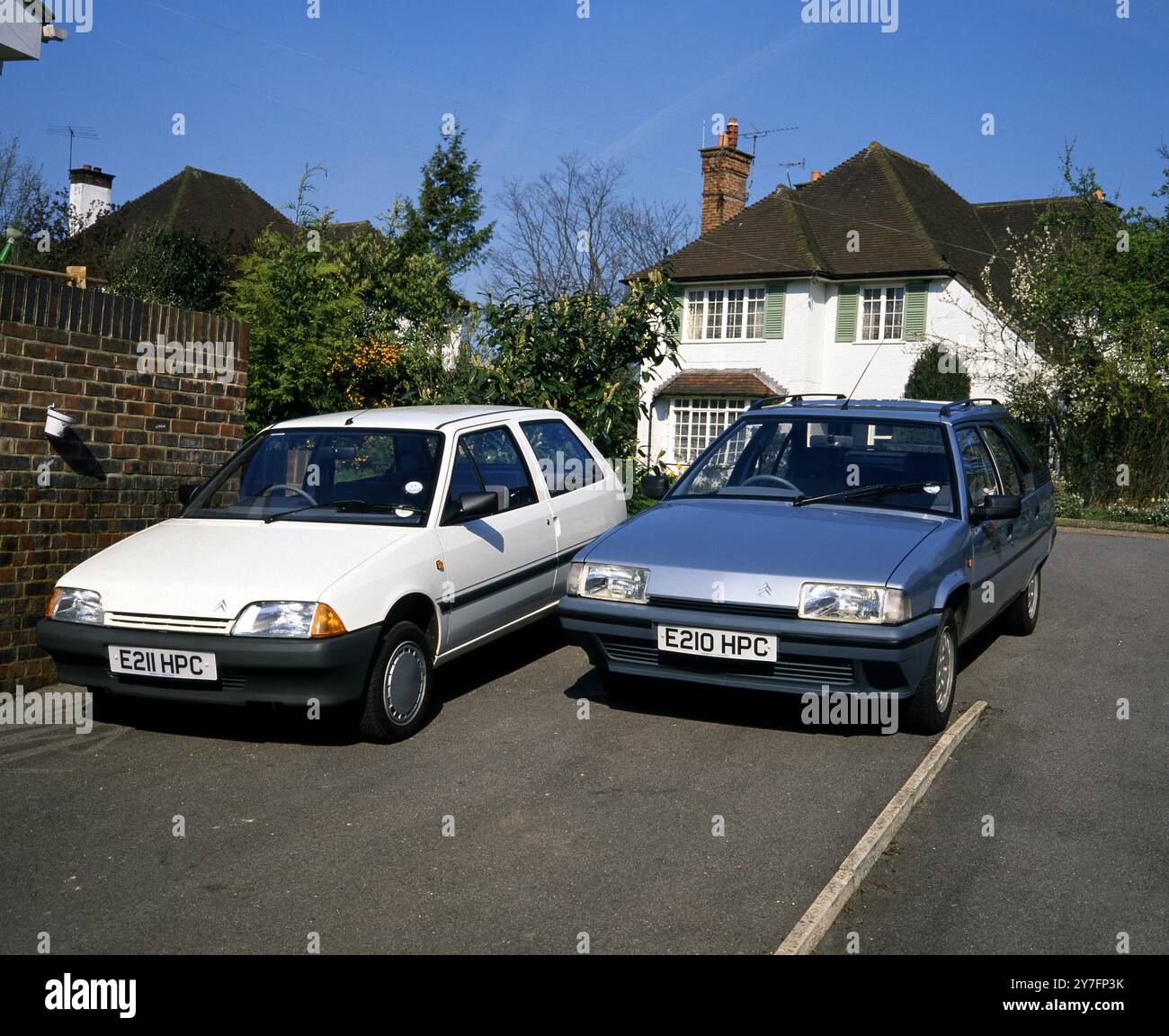 Citroen AX & Citroen BX Estate 1987 Stock Photo - Alamy