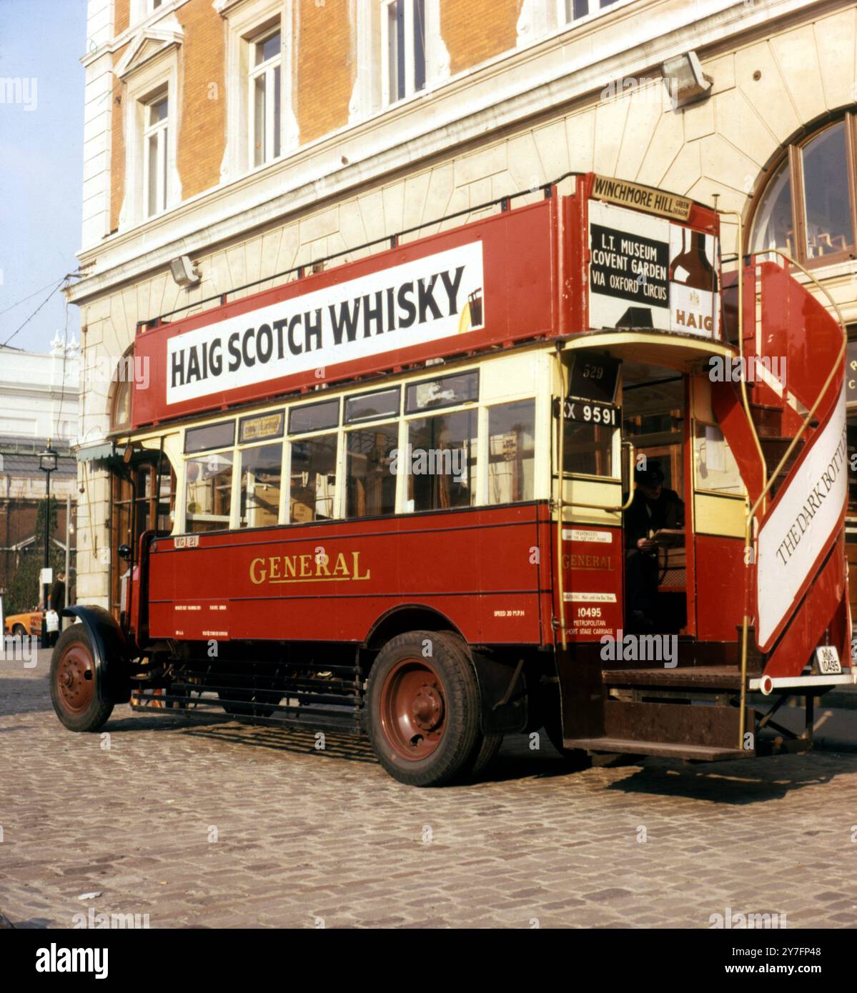 A well retored double decker Old London Transport Bus used for tourist ...