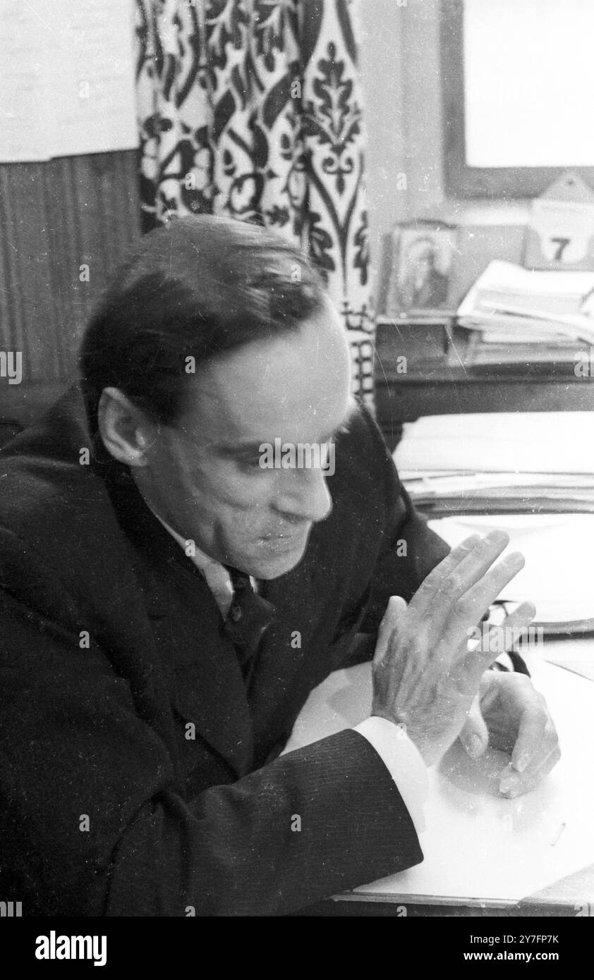 Jeremy Thorpe in his office at Westminster, Houses of Parliament ...