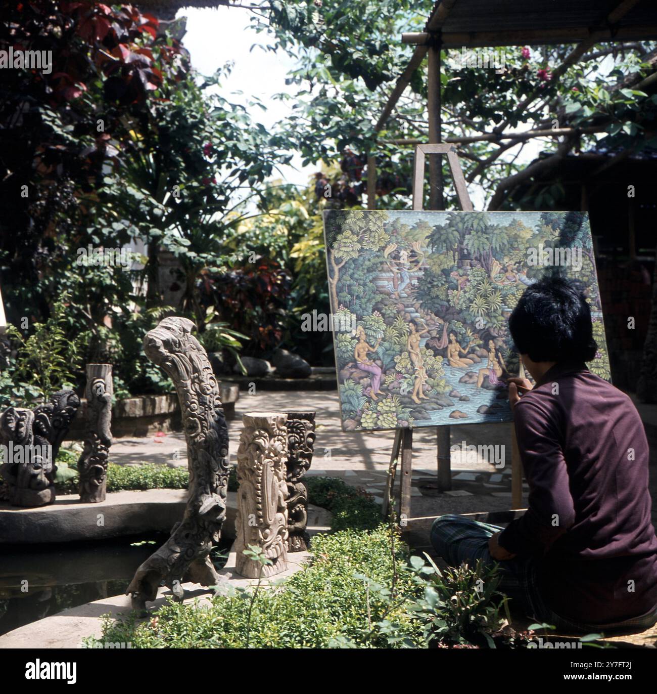 Indonesia Bali Ubud Painting shop Stock Photo - Alamy