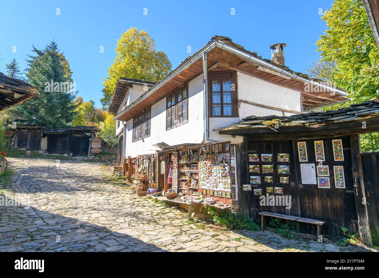 Bozhentsi village in Bulgaria, Gabrovo Municipality. Old house with ...