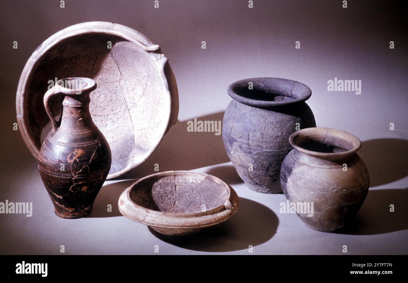 Italy Roman domestic pottery Stock Photo - Alamy