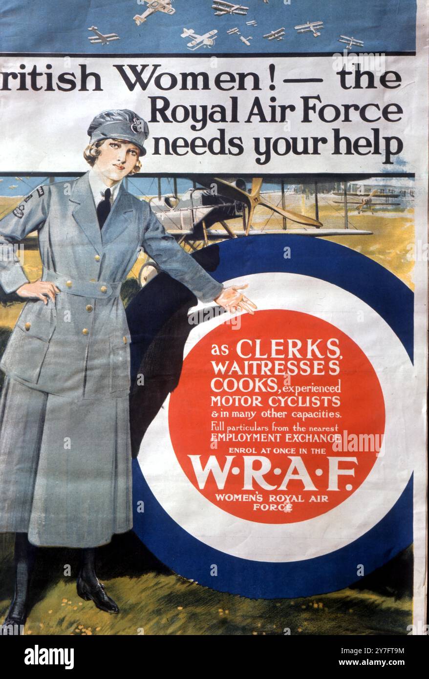 WWI Recruitment Poster for the WRAF Stock Photo - Alamy