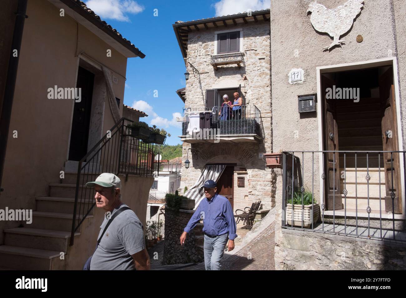Turano Lake. The villages of Castel di Tora and Colle di Tora, along ...