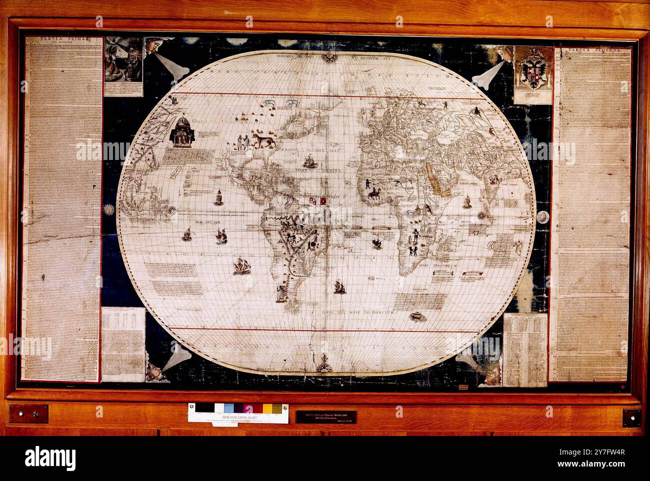 Map of the World by Sebastian Cabot. 1544 Stock Photo - Alamy