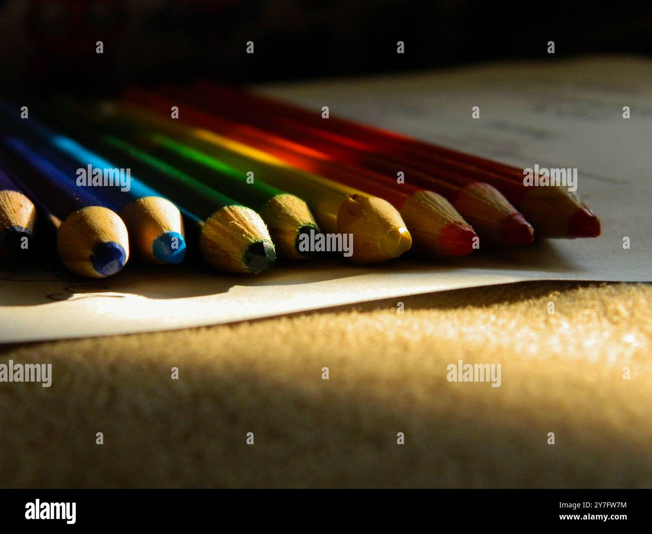 Sunny colored pencils school hi-res stock photography and images - Alamy