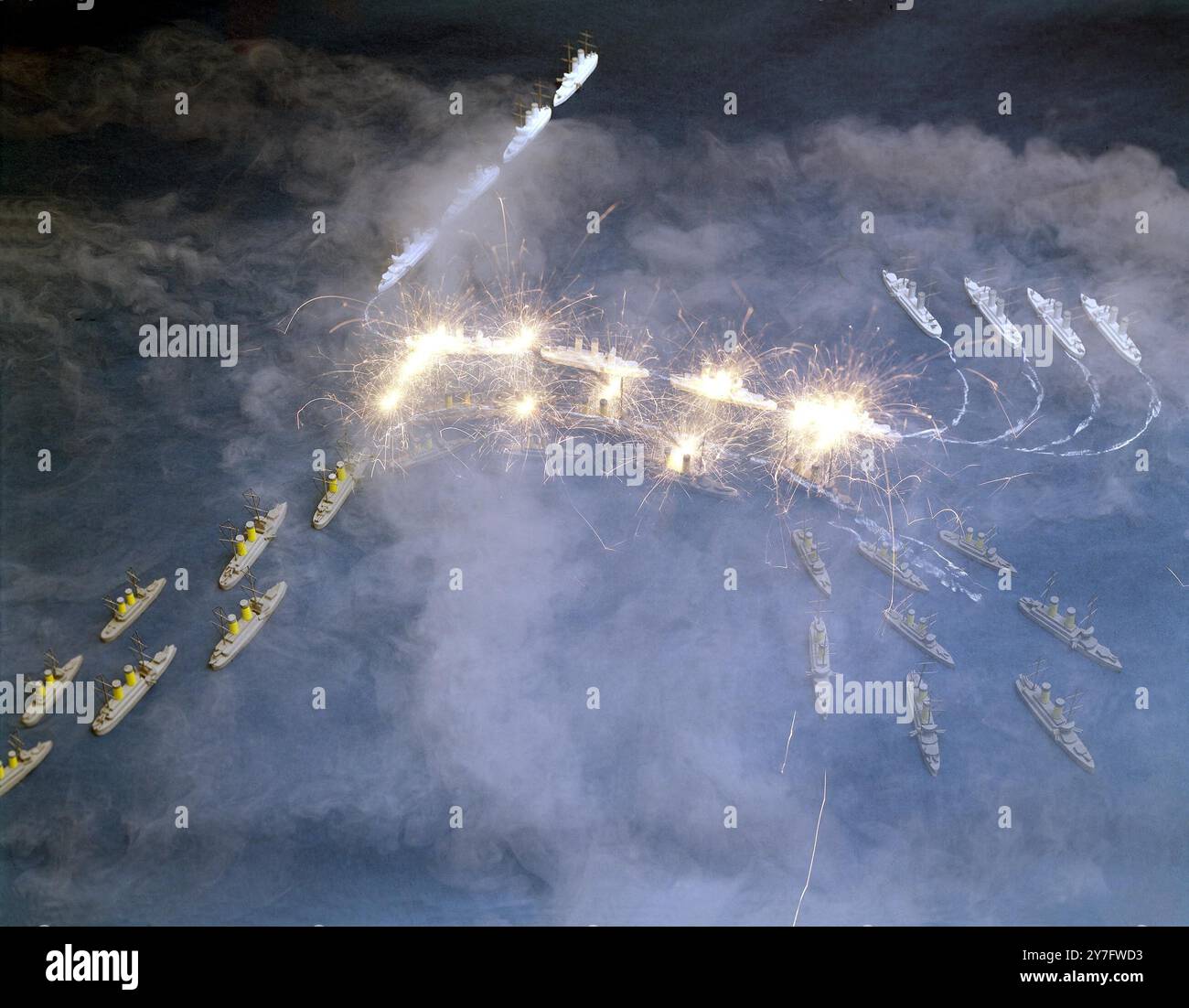 Plan showing Battle of Tsushima in Russo-Japanese War 1905 Stock Photo ...