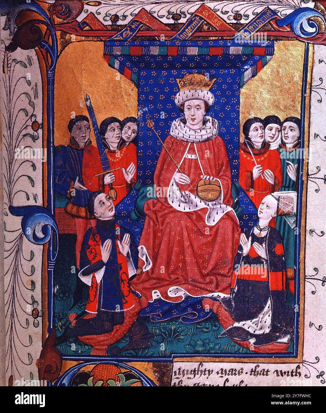 15th century English manuscript showing King Edward IV - British Museum ...