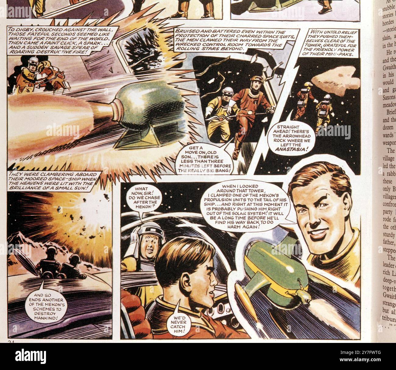 Cartoon strip Dan Dare Stock Photo - Alamy