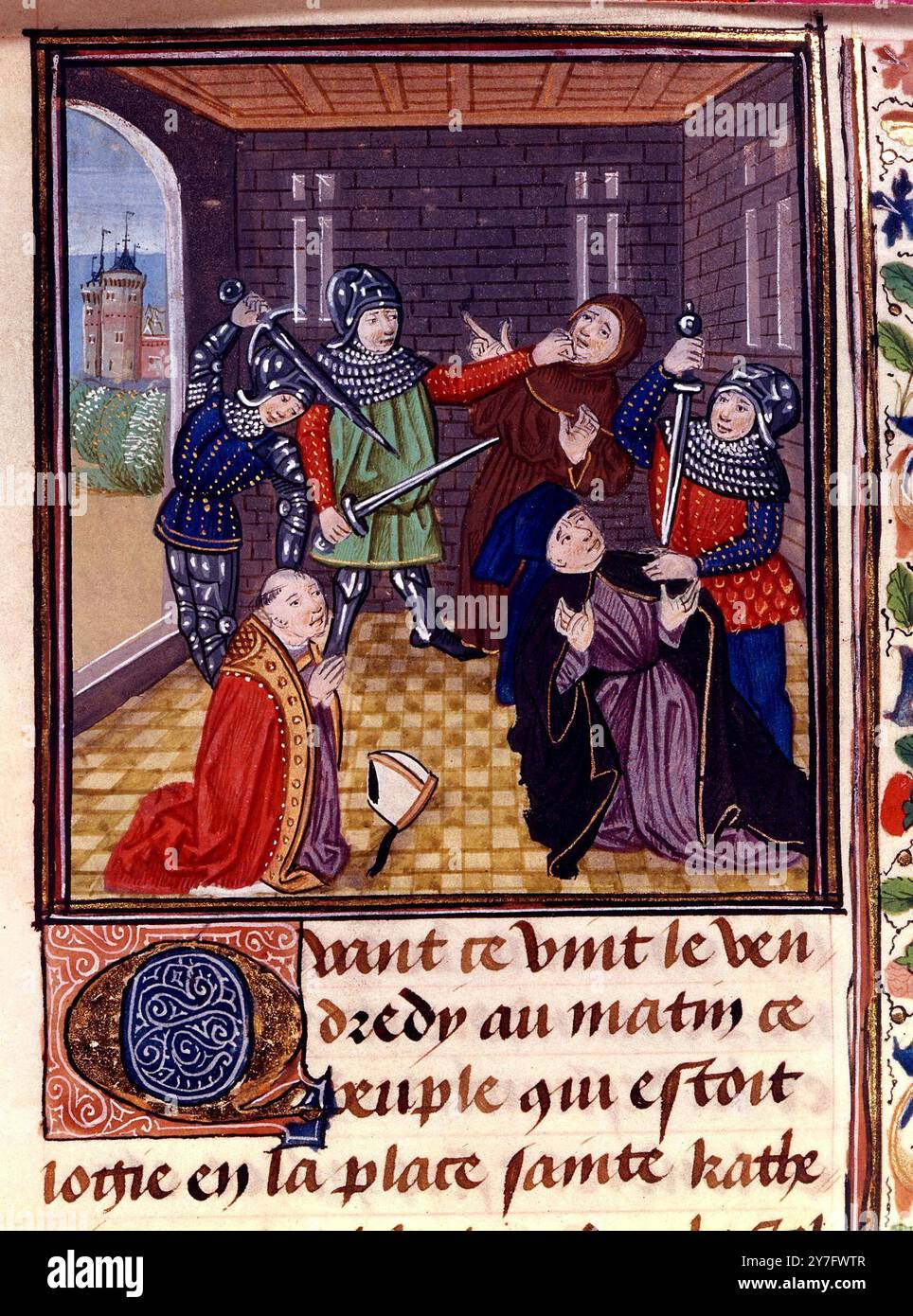 Murder of the Archbishop of Canterbury - Sir Thomas Becket in the Tower ...