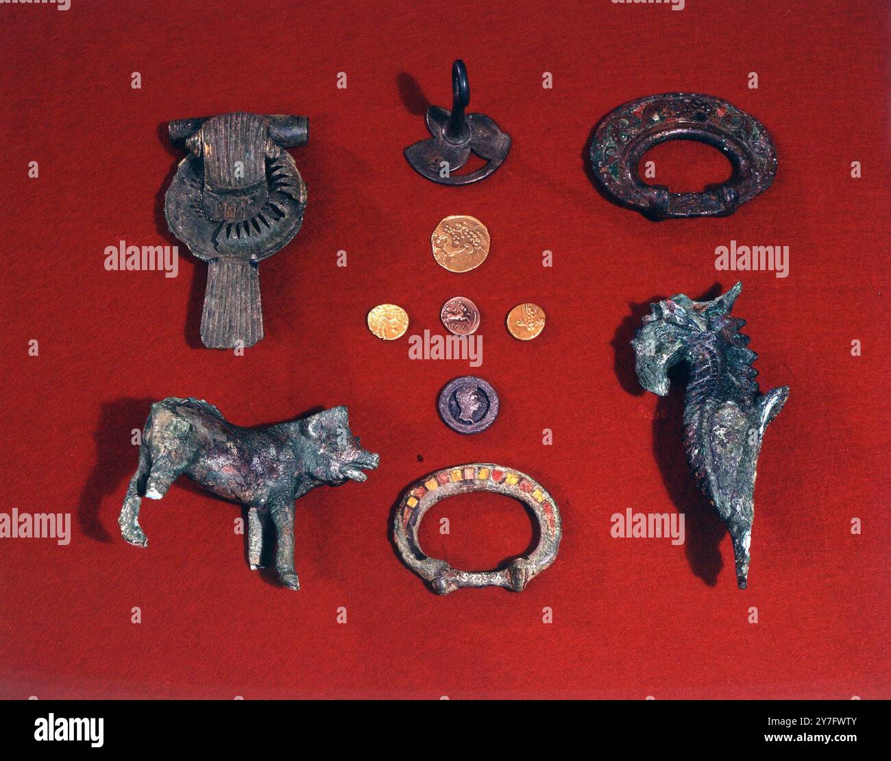 Essex, Colchester Museum, small Iron Age objects - Lexden Grave Stock ...