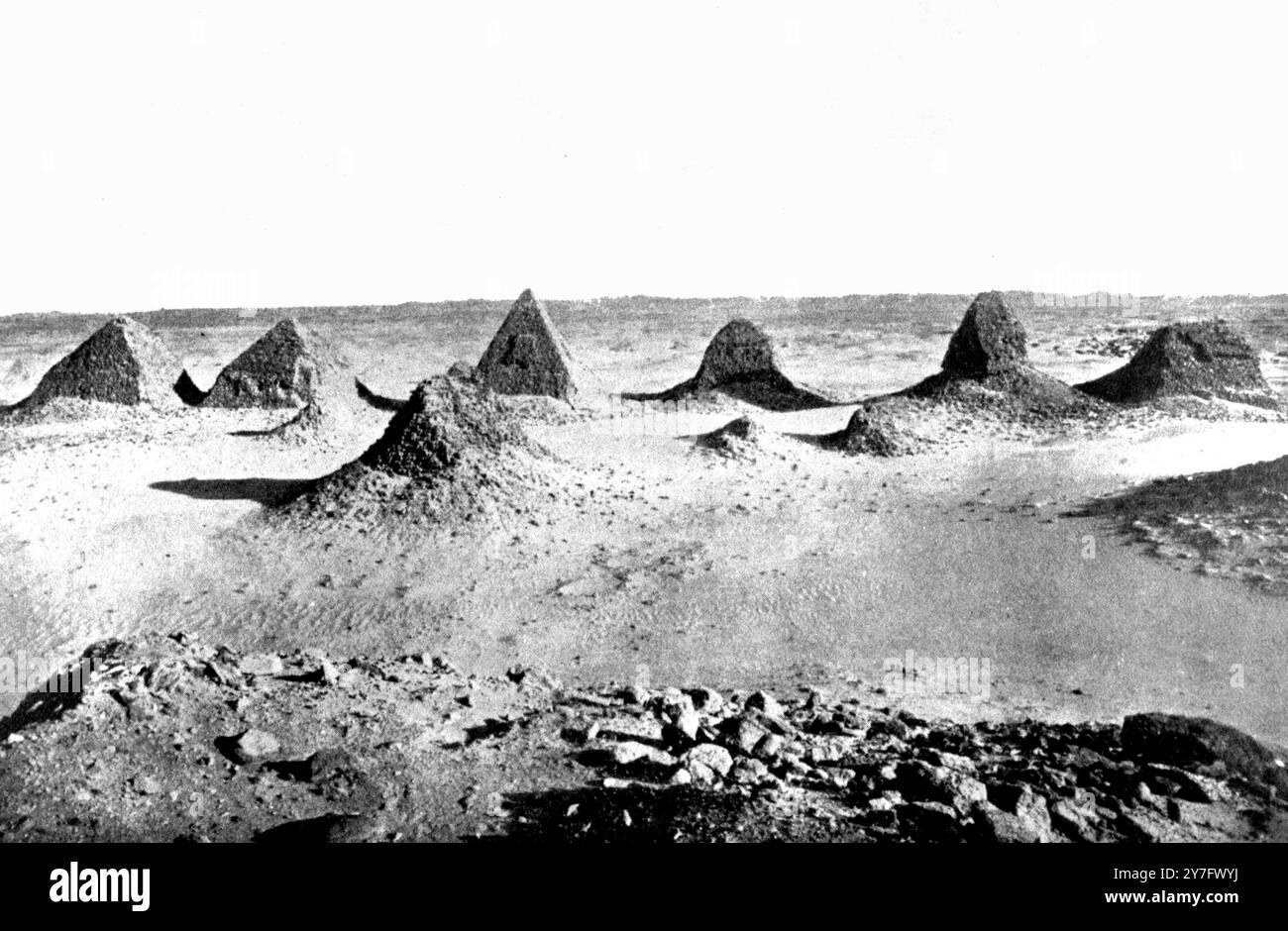 General view of Pyramids of Nuri Stock Photo - Alamy