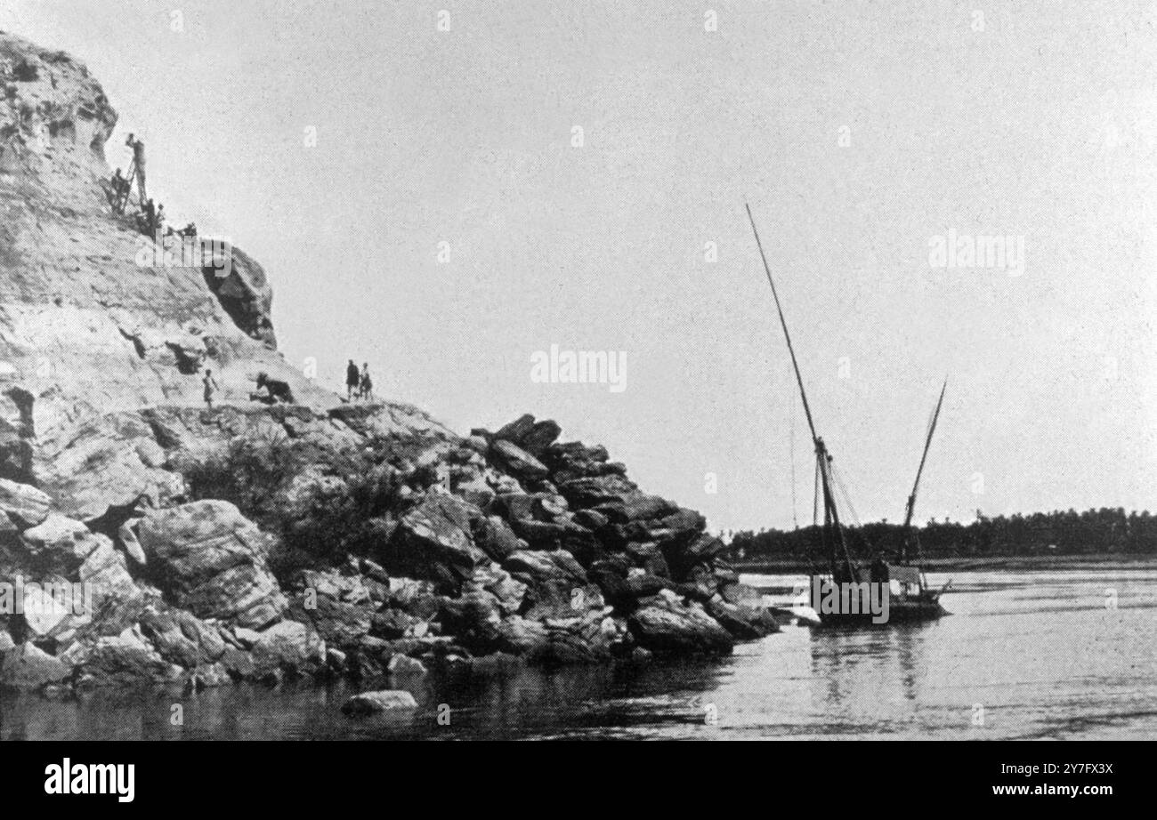 Gebel Doshen. Photographing the Stela of the Viceroy Amenemopet Stock ...