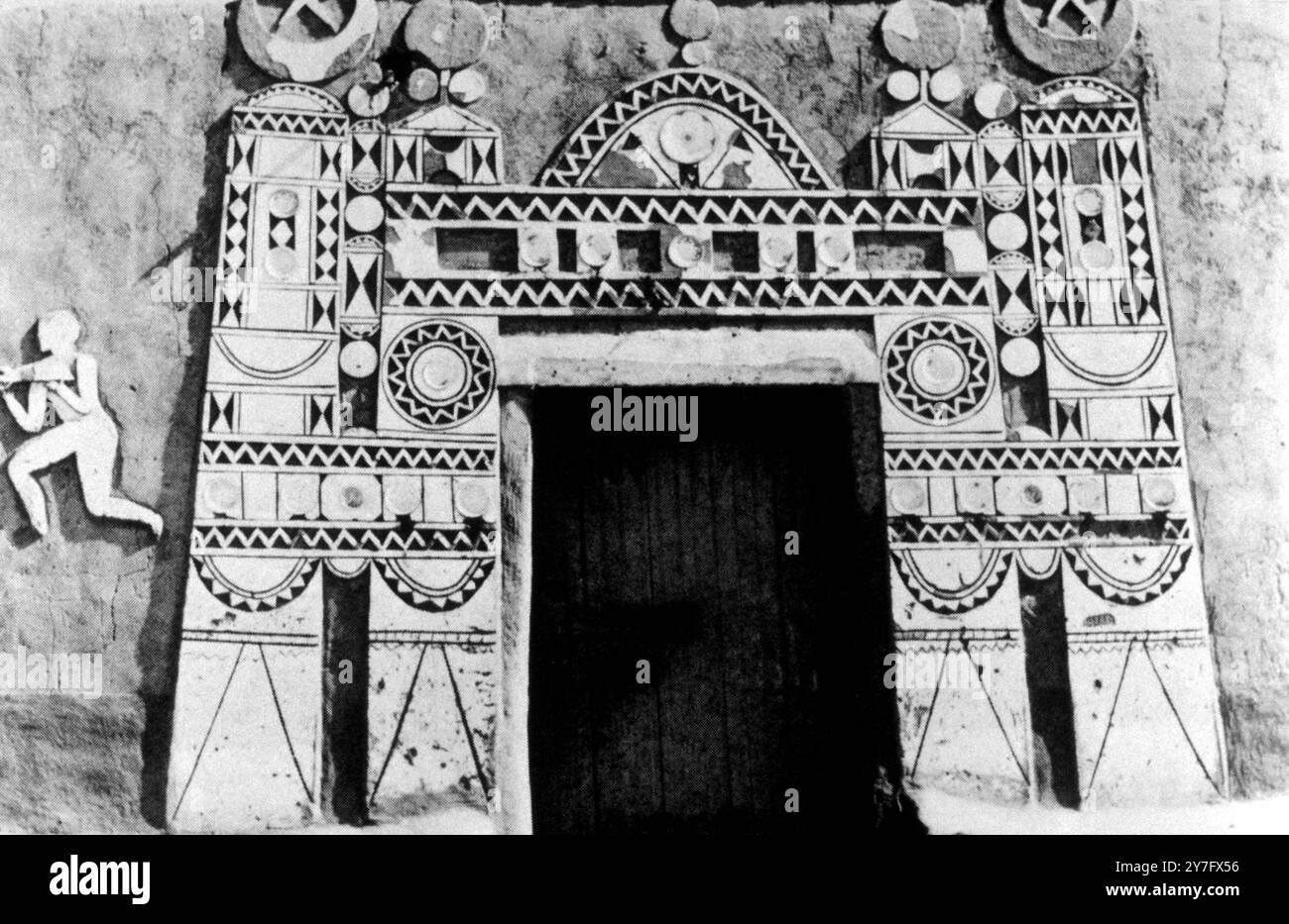 Decorated Nubian House Facade Stock Photo - Alamy