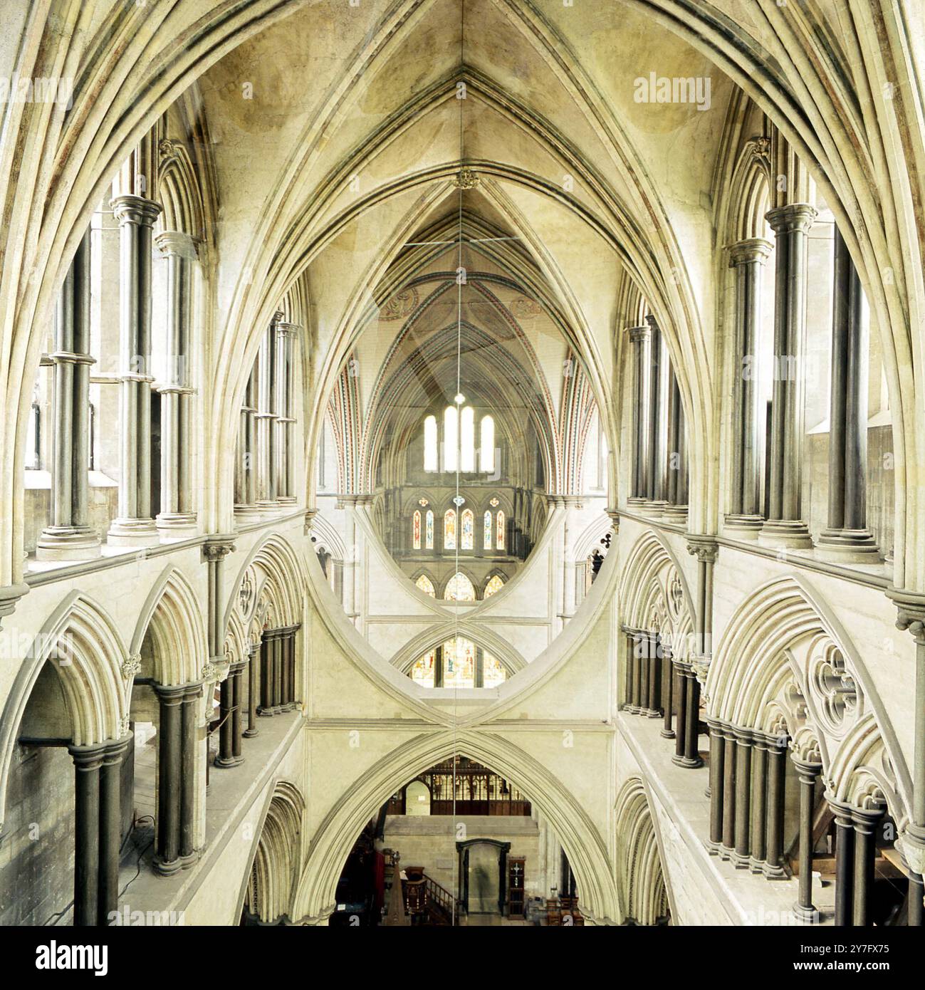 Interior of Wells Cathedral, Somerset Stock Photo - Alamy