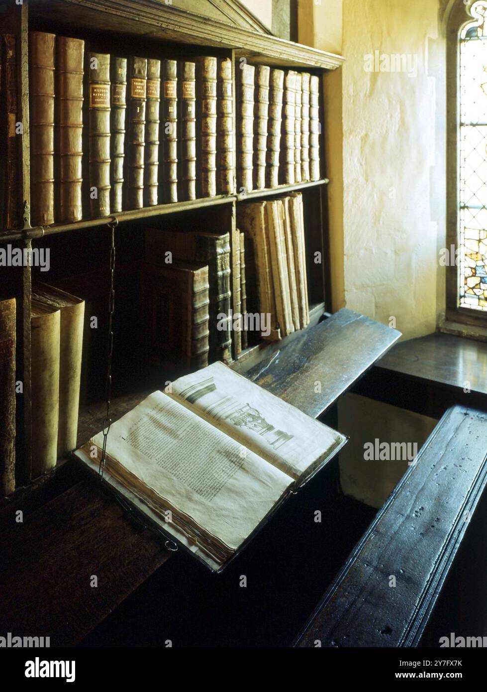 Library of Merton College Oxford Stock Photo - Alamy