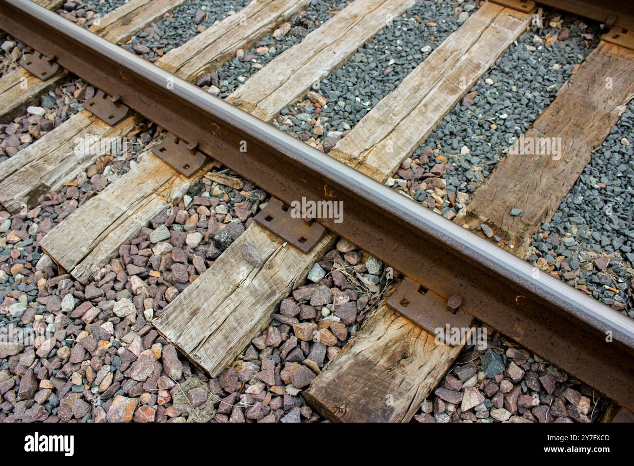 Rustic Train Track Railway Close up wood panels Stock Photo - Alamy