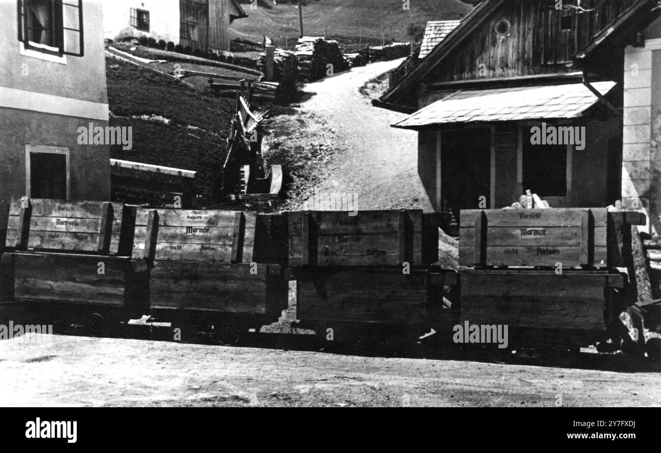 Nazi War Loot In the salt mines of Altaussee Crates containing bombs ...