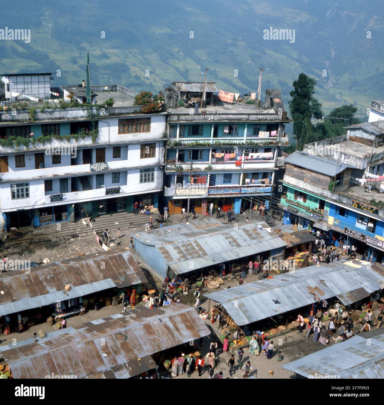 India Gangtok The Market Stock Photo - Alamy