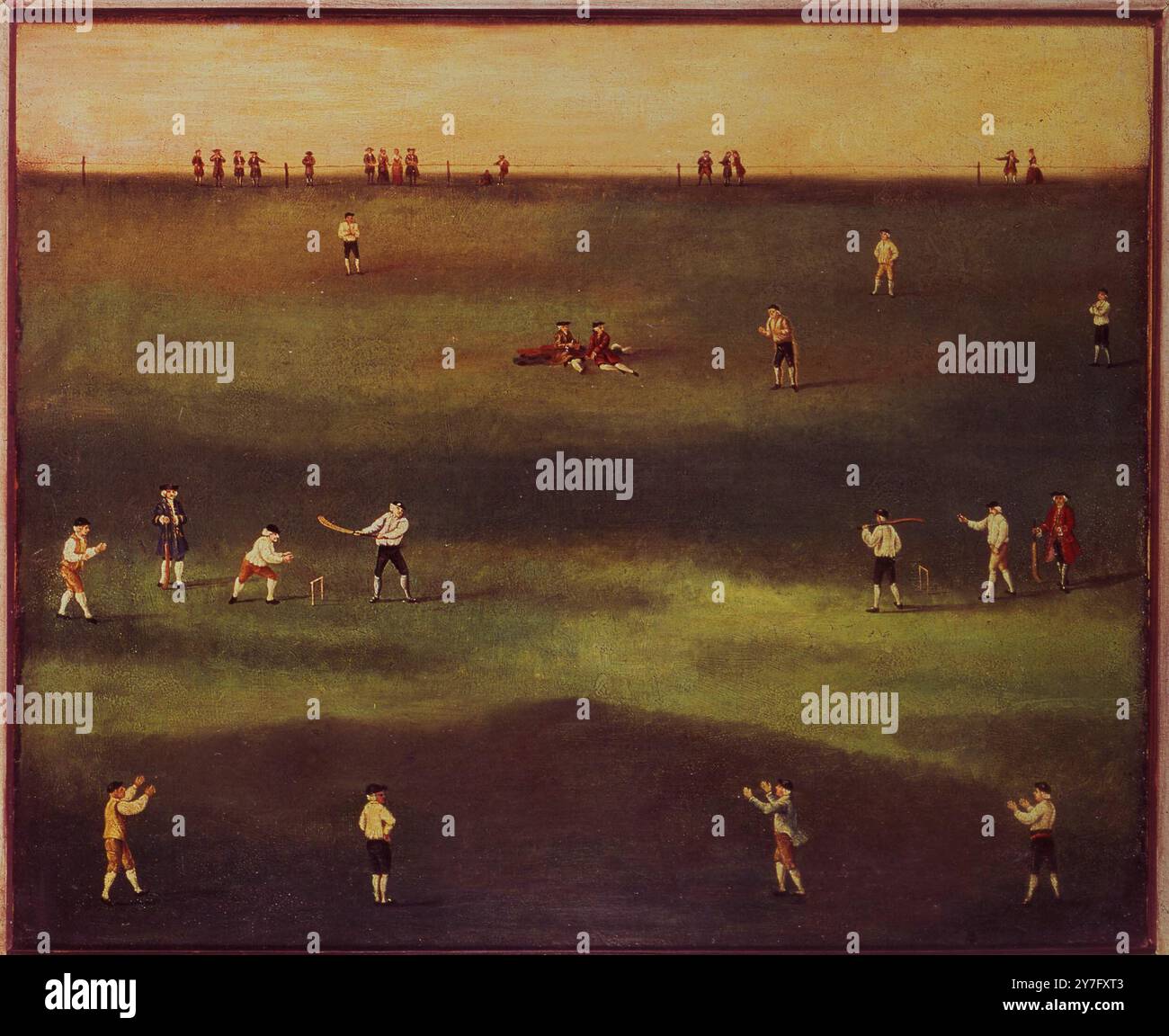 The Cricket Match, c1740-5 W R Coates (fl. 1740-50 Stock Photo - Alamy
