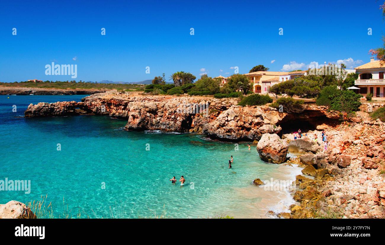 Cala Morlanda on the island of Mallorca in the Balearic archipelago in ...