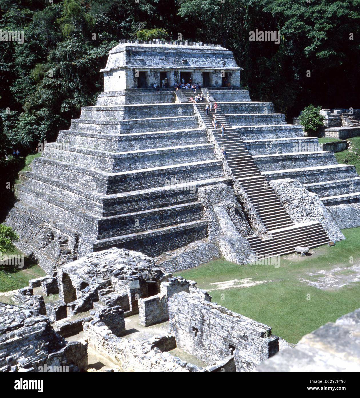 Mexico. Palenque. Temple of the Inscriptions, Mayan Stock Photo - Alamy