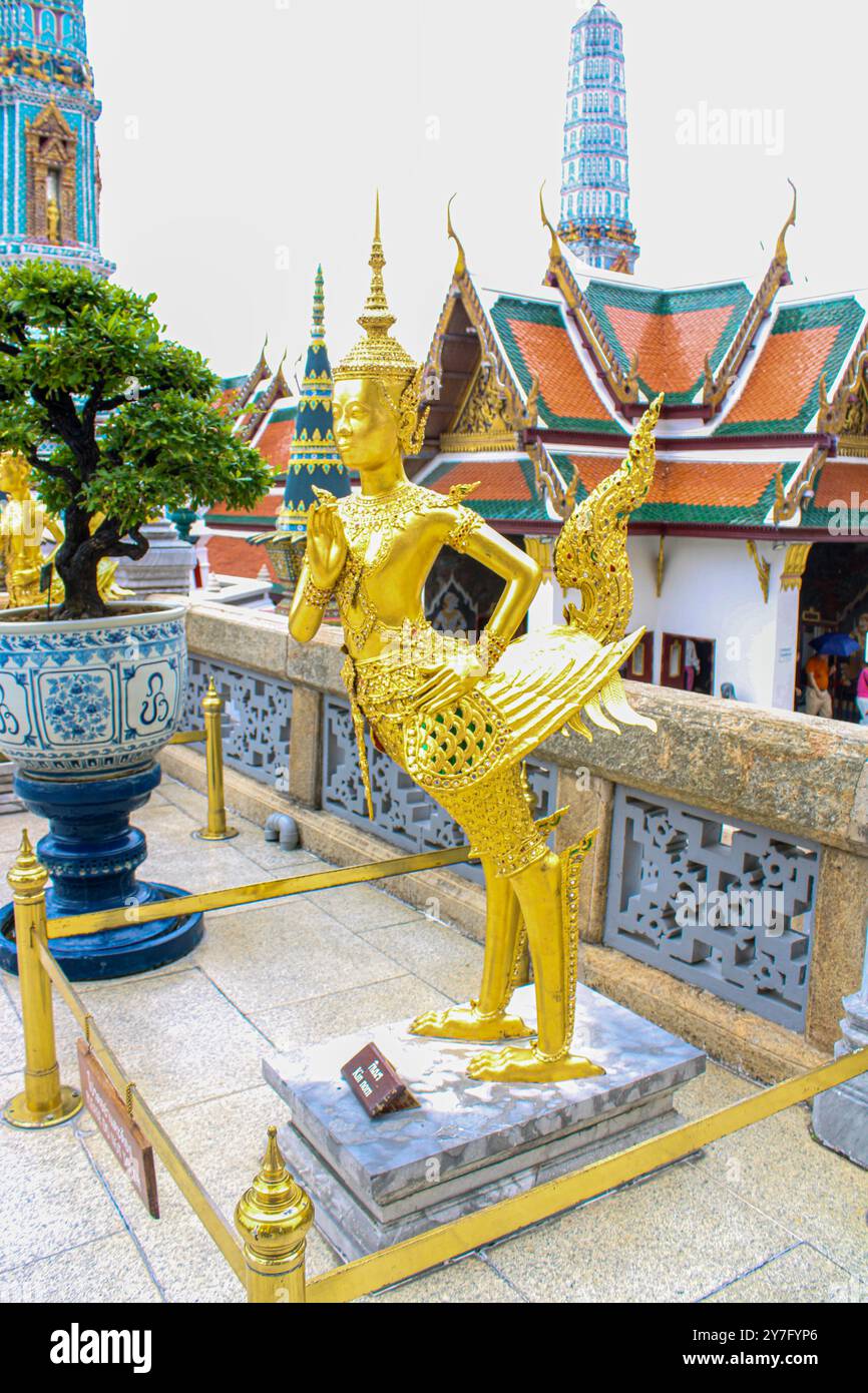 Bangkok. The Grand Palace or Royal Palace (Wat Phra Kaew). Golden ...