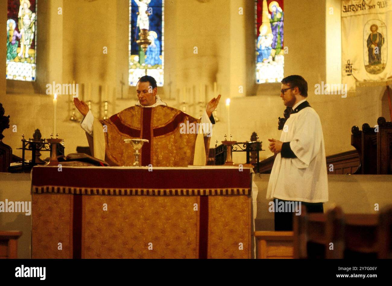 Roman Catholic Priest blessing the Wine Stock Photo - Alamy