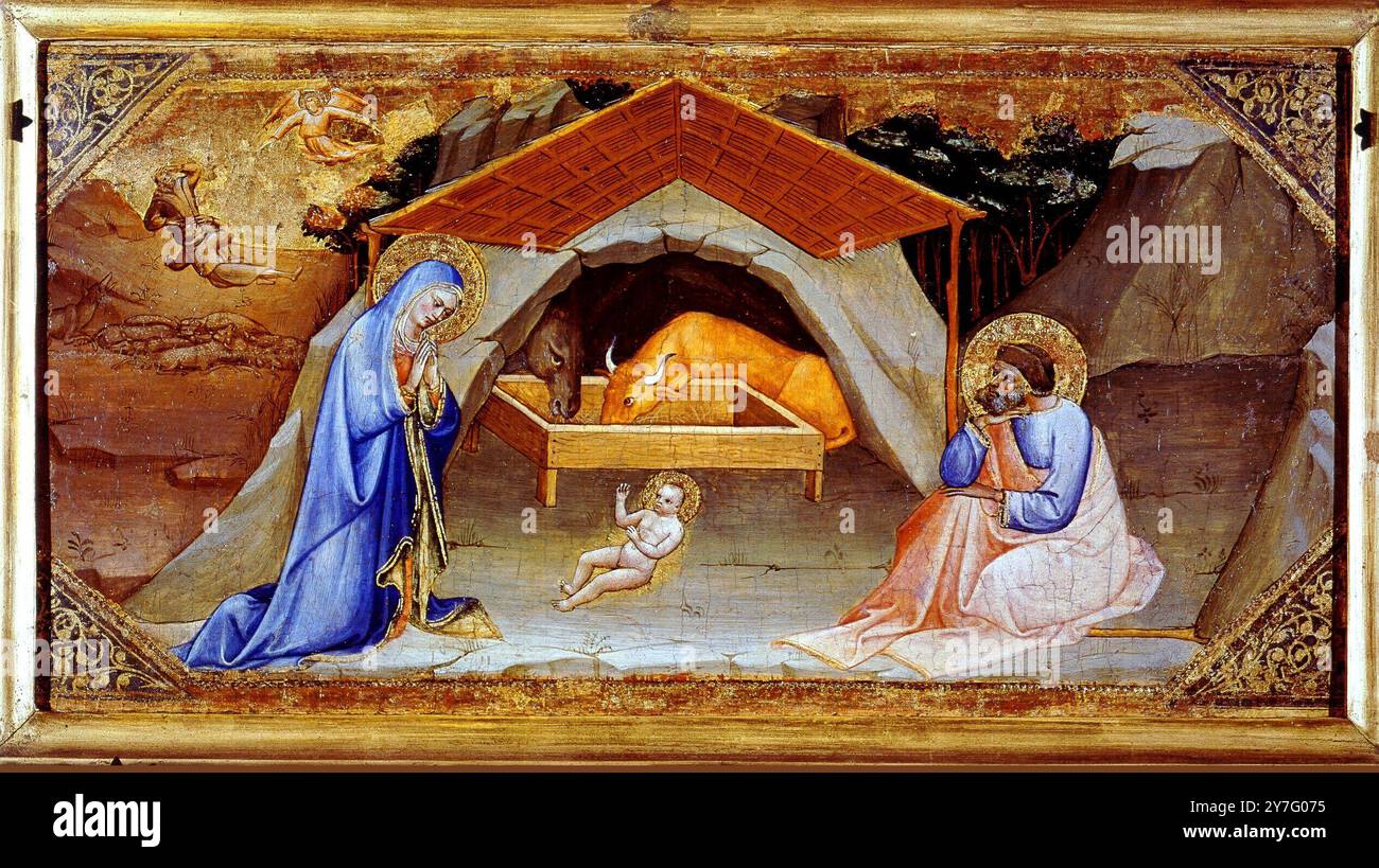 Nativity Scene. Lorenzo Monaco. In the Vatican Stock Photo - Alamy