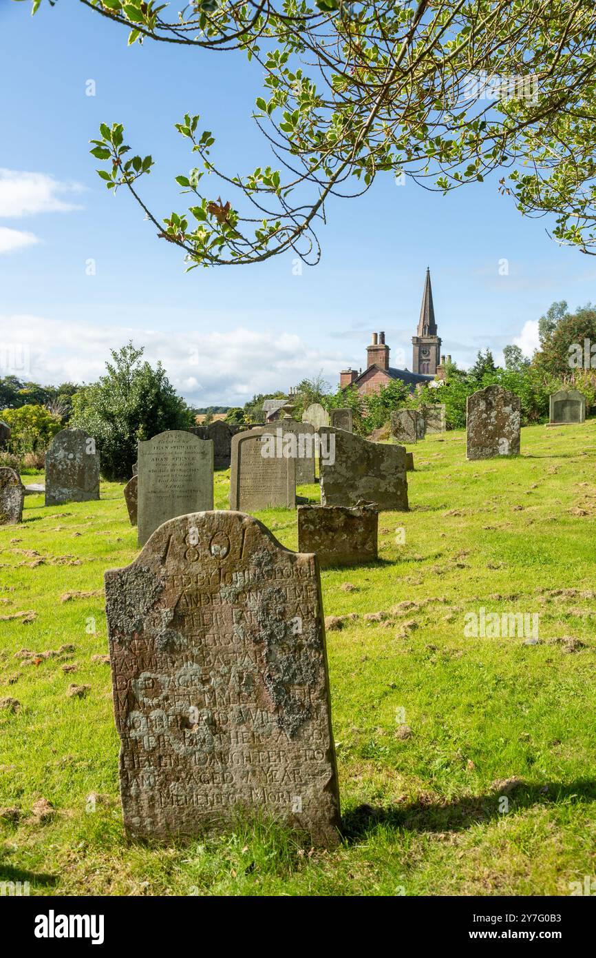 Headstones in the old parish church in Alyth, Perth and Kinross ...