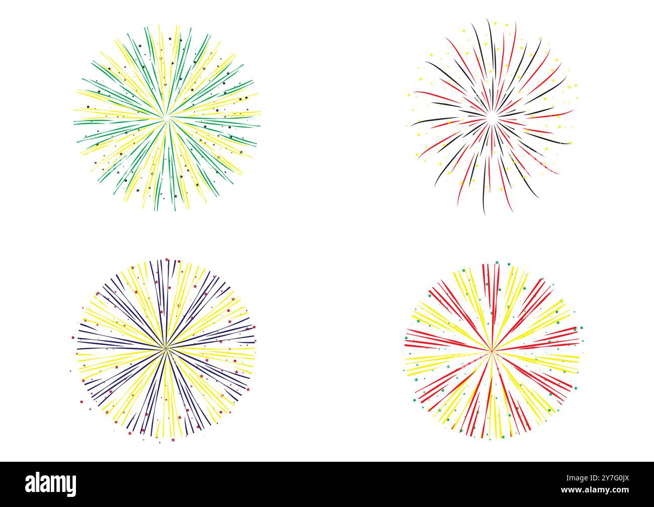 Vivid fireworks Cut Out Stock Images & Pictures - Alamy