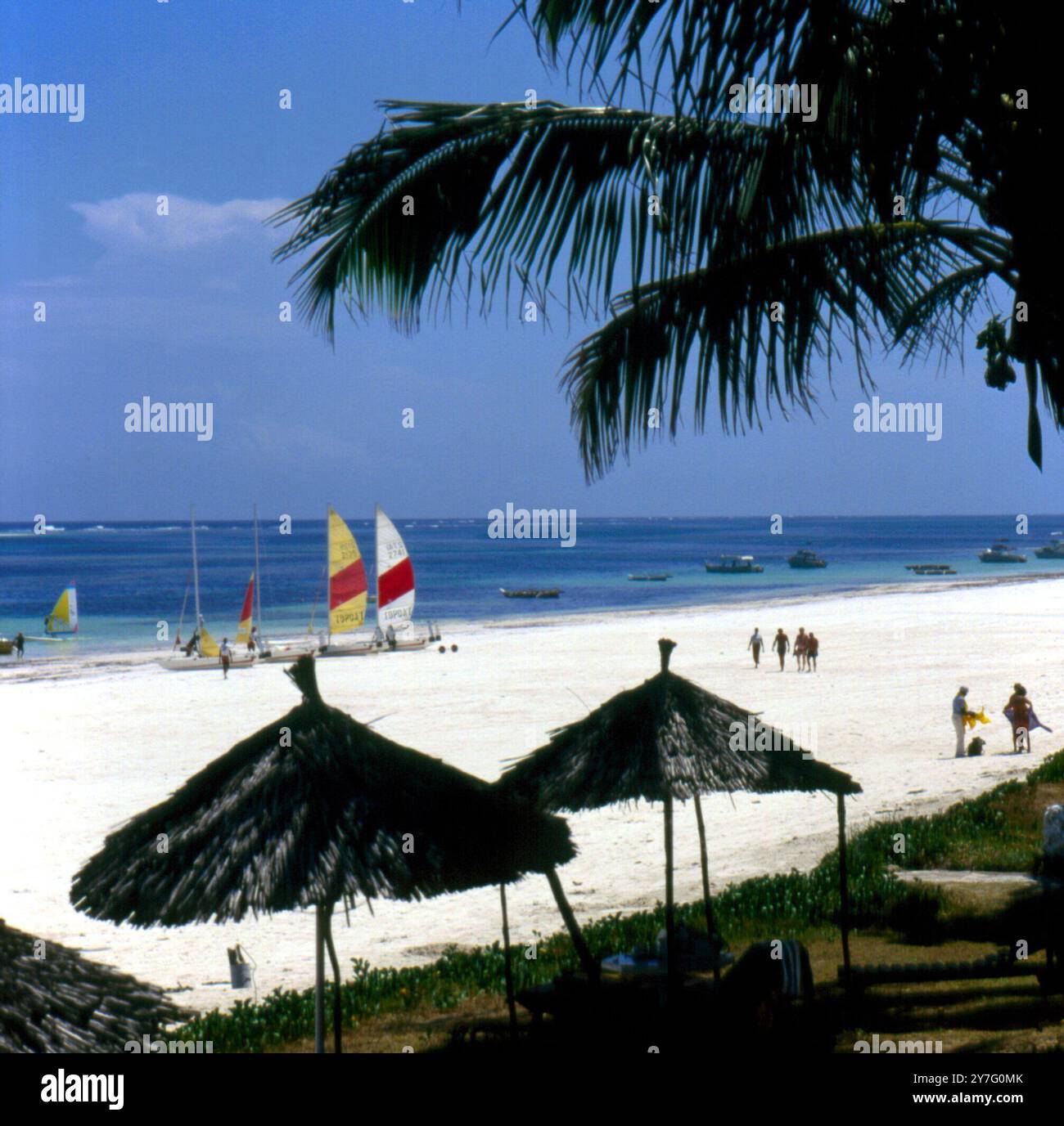 Kenya, Mombasa - The Beach nr the Africana Sea Club Stock Photo - Alamy