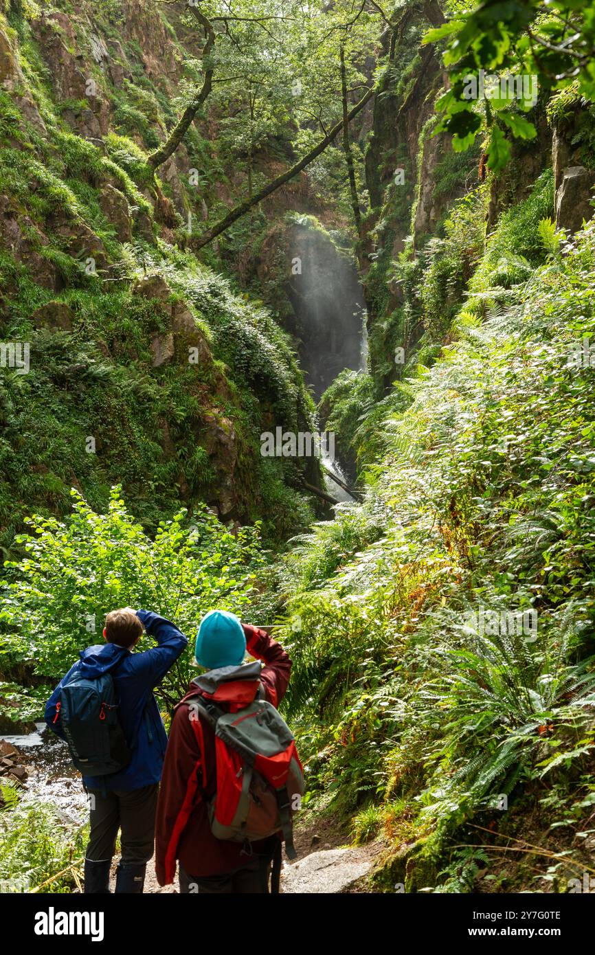 Stanley Ghyll Force Waterfall Eskdale, Cumbria, Lake District, England ...