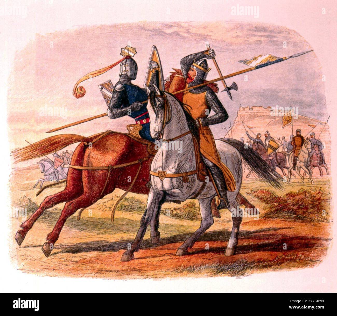 Robert the Bruce kills Henry Bohun Stock Photo - Alamy