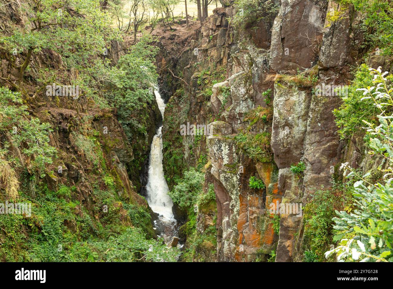 Stanley Ghyll Force Waterfall Eskdale, Cumbria, Lake District, England ...