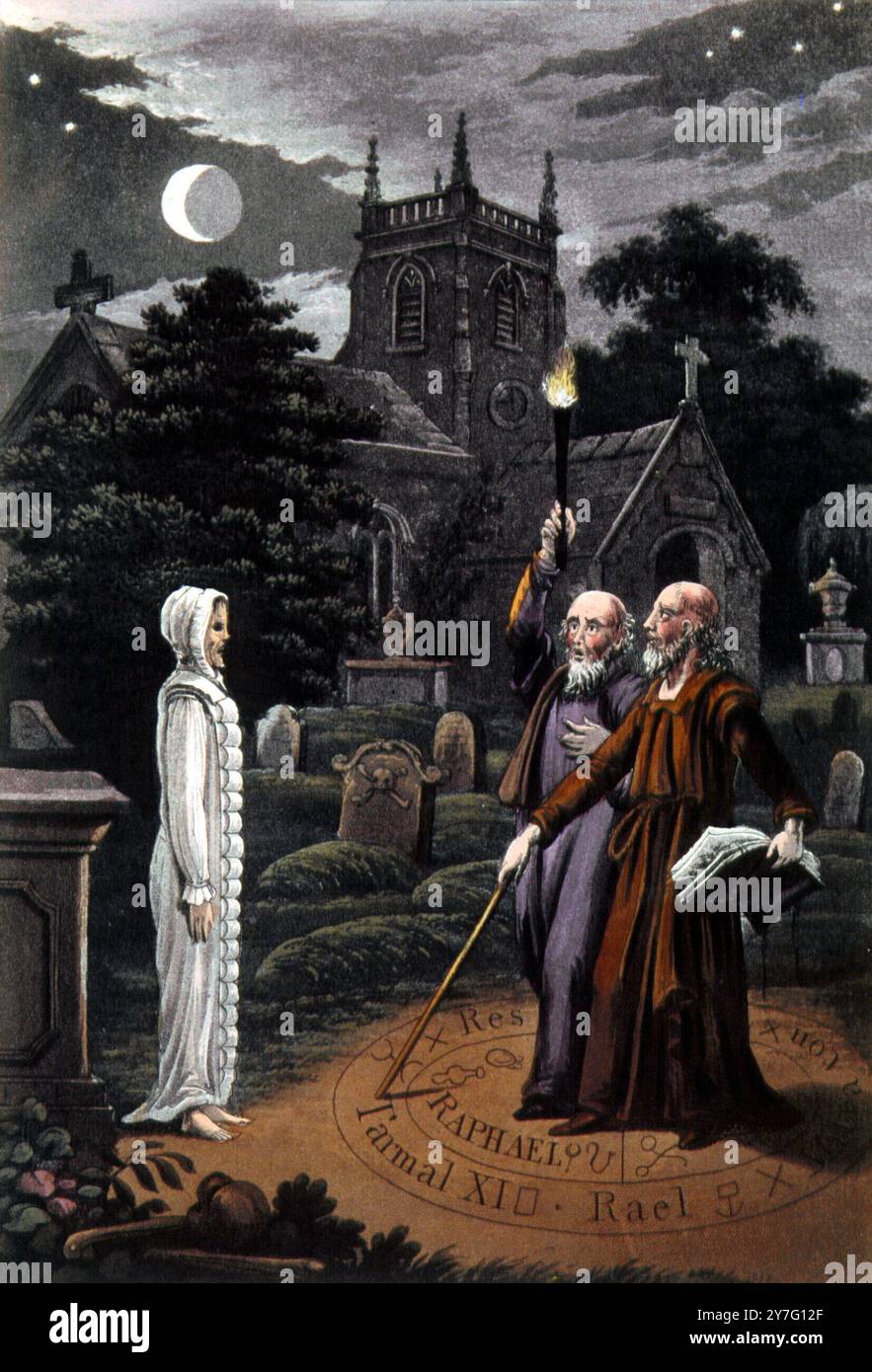 John Waring and Edward Kelley practising sciomancy, in search of lost ...