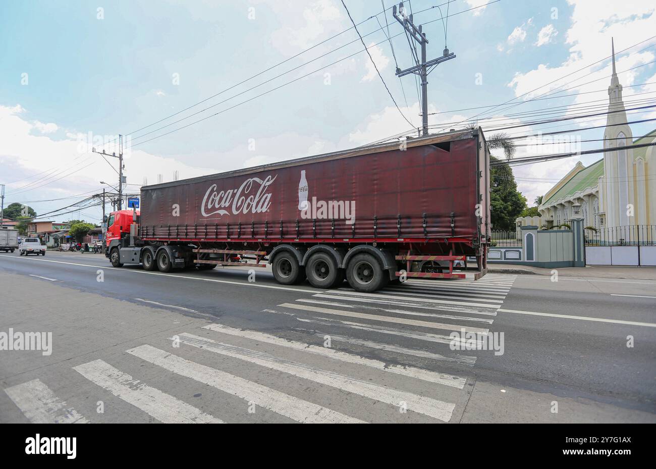 Coca Cola drinks truck delivery in Philippines, Southeast Asia Stock ...