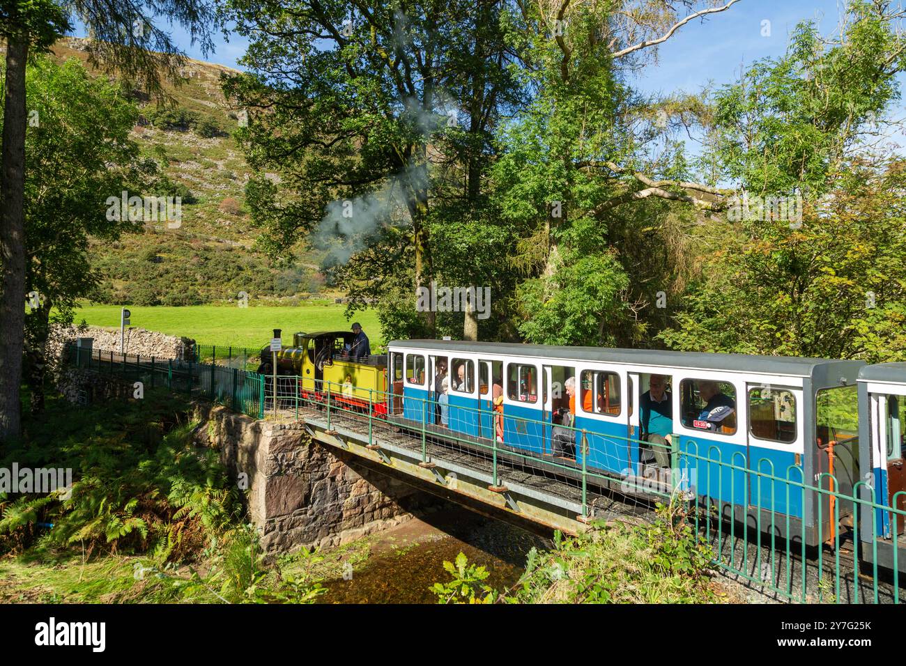 The Narrow gauge steam train leaving Dalegarth Station, Eskdale ...