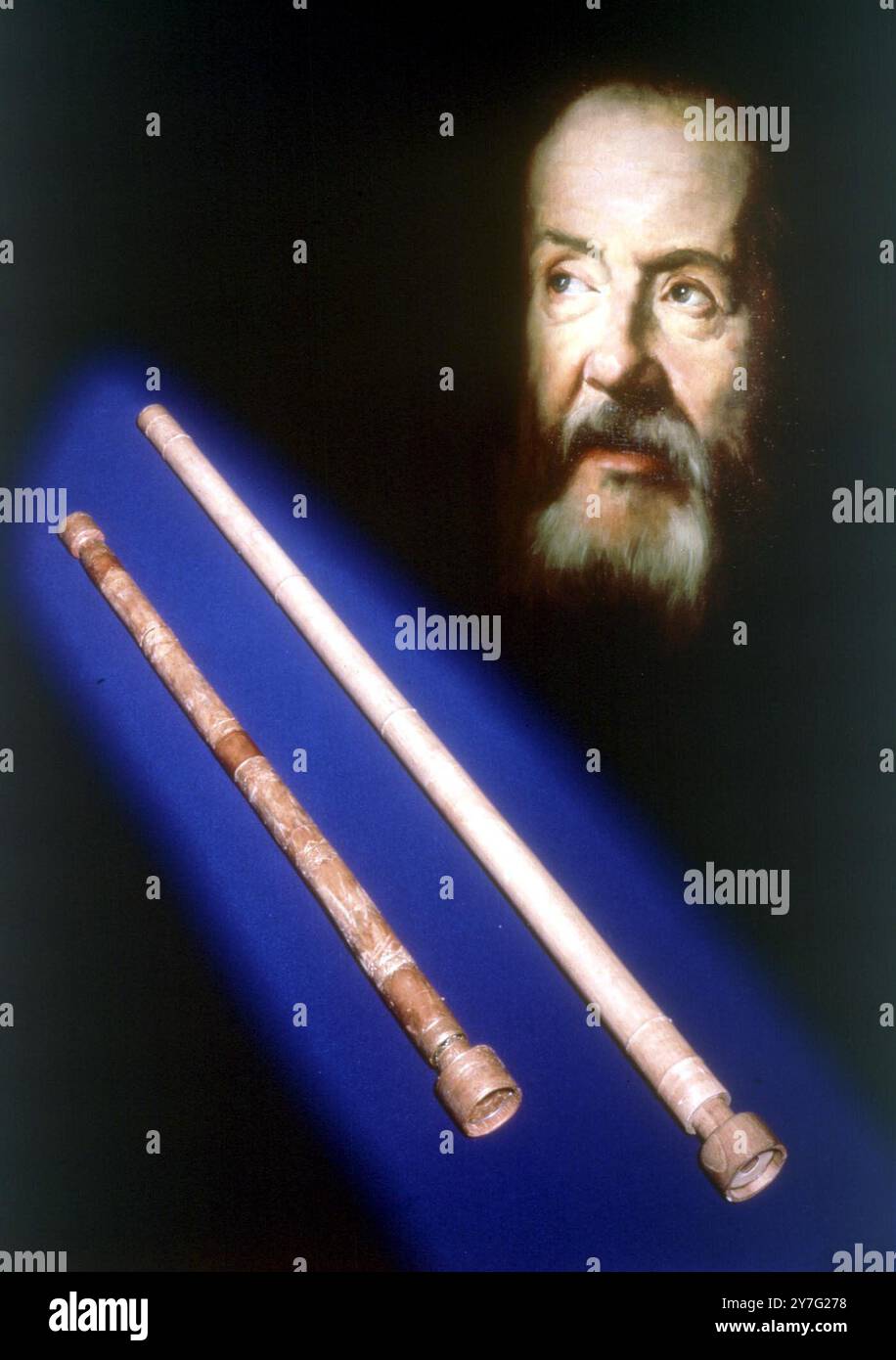 Galileo and his telescopes Stock Photo - Alamy
