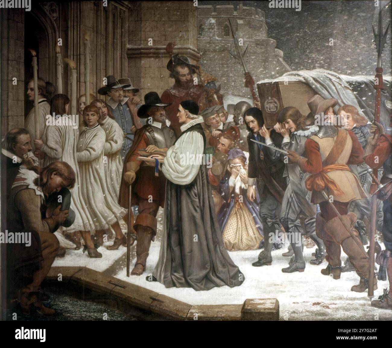 Painting of The Burial of Charles I Stock Photo - Alamy