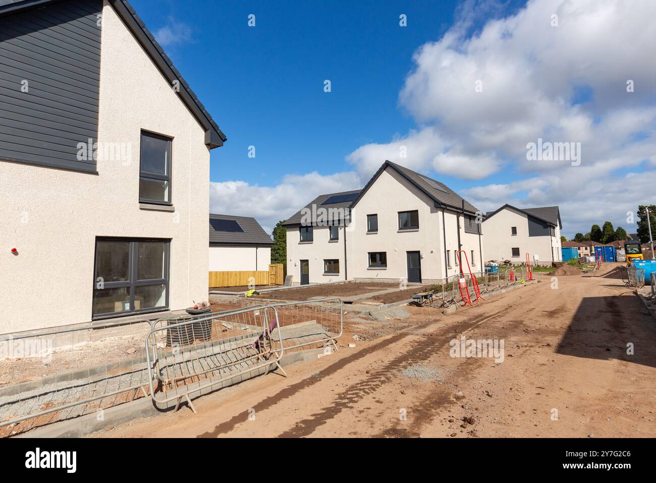 New homes being built near Springfield, Fife, Scotland Stock Photo - Alamy