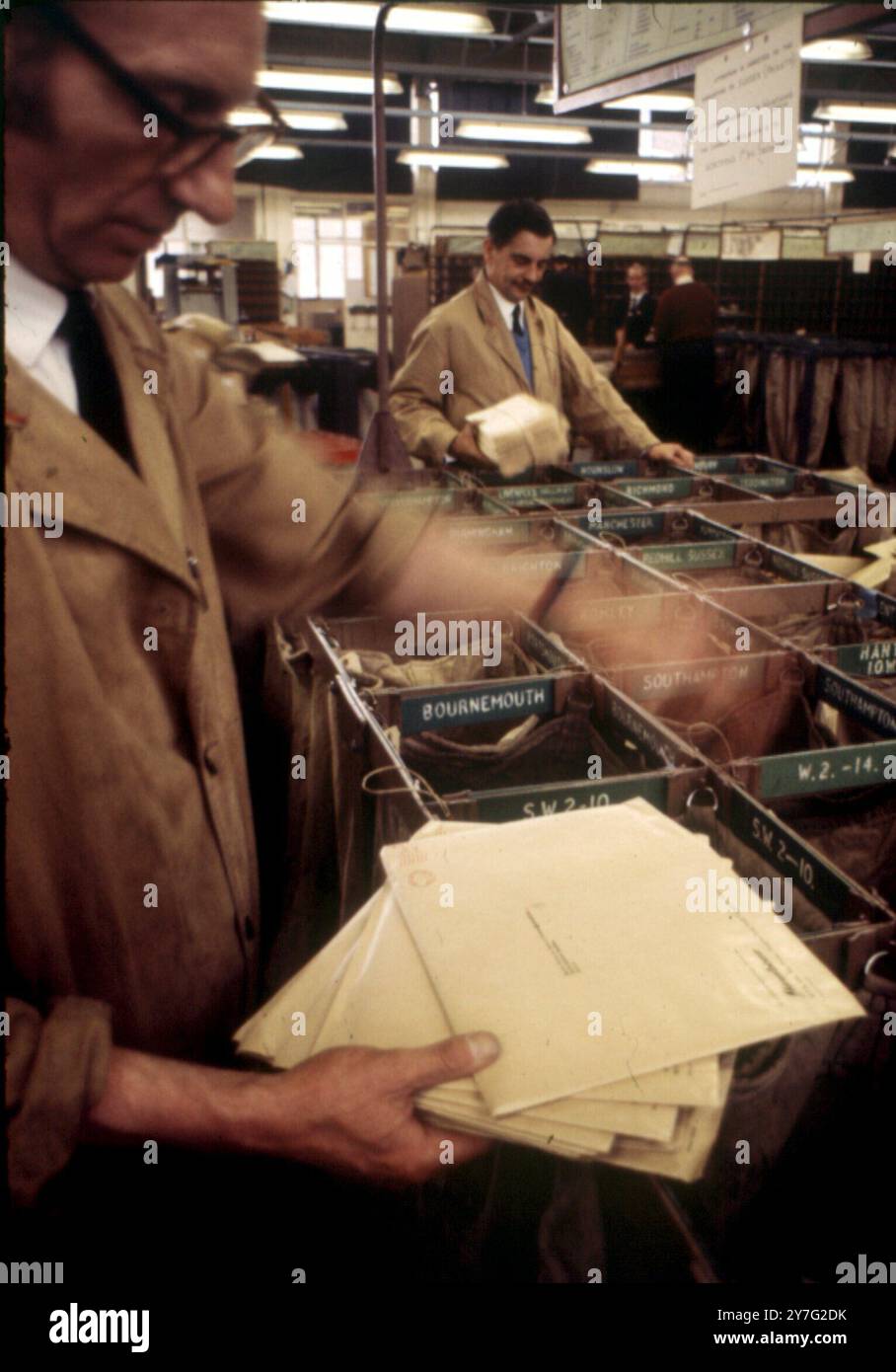 A Post Office sorting room Stock Photo - Alamy