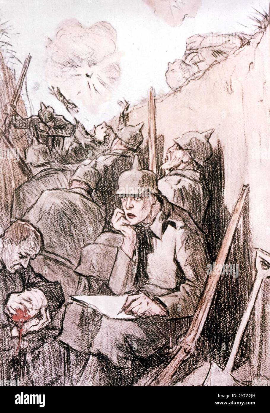 Letter from the German trenches WW1 Stock Photo - Alamy