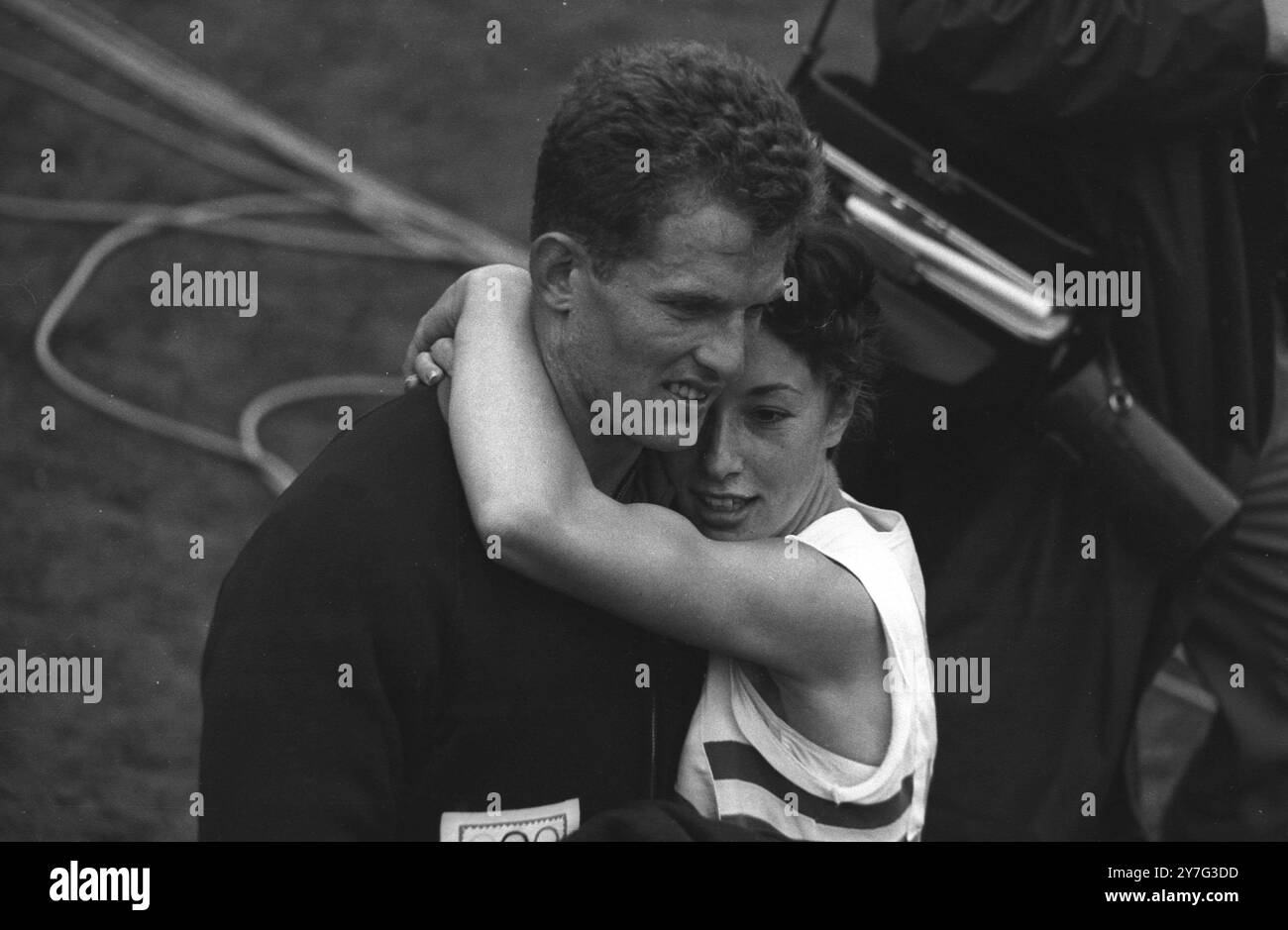 British Gold Celebration Britains Ann Packer ( Right ) gets a big hug ...