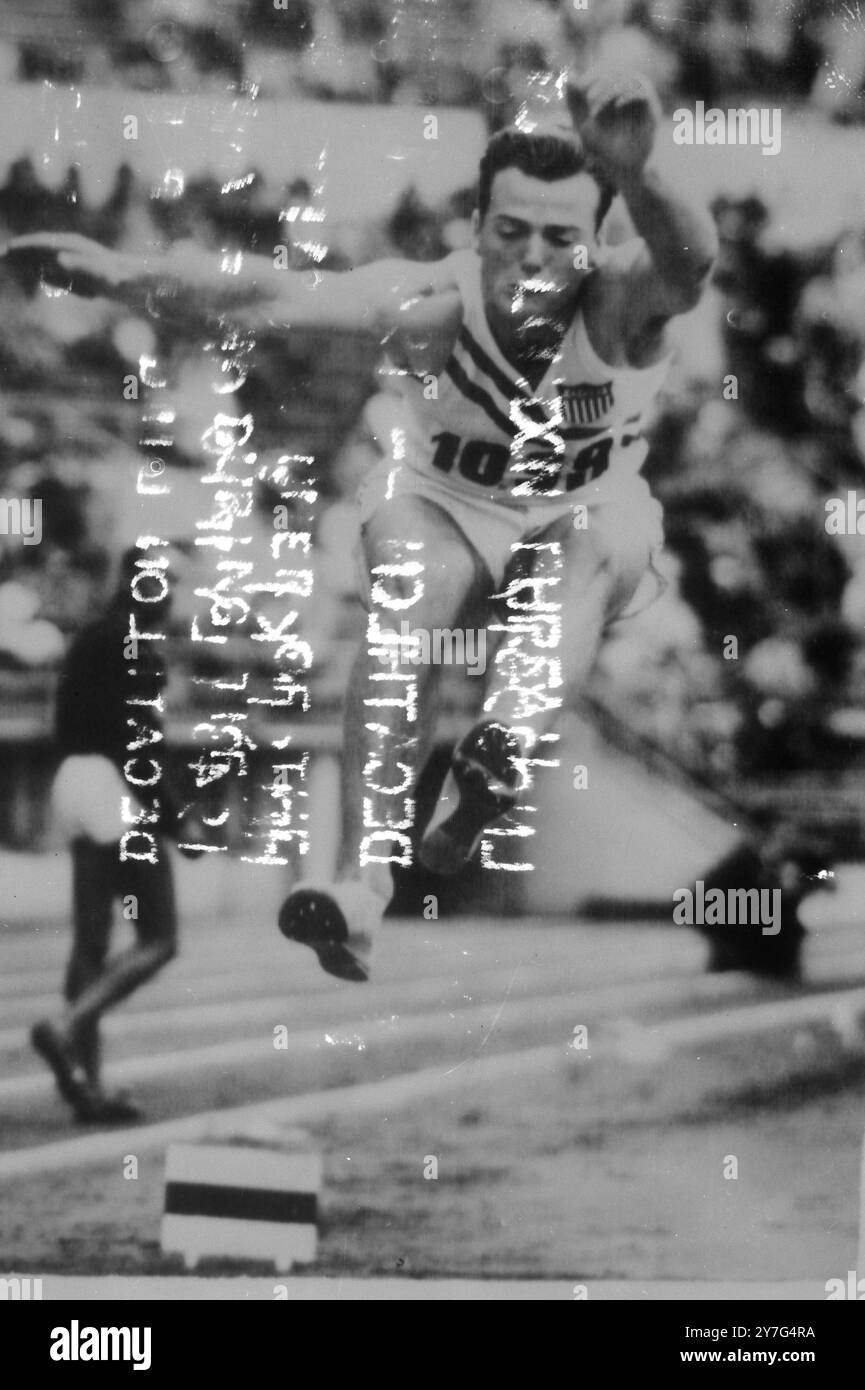 Olympic Decathlon America's Bob Mathias , winner of the 1948 Olympic ...