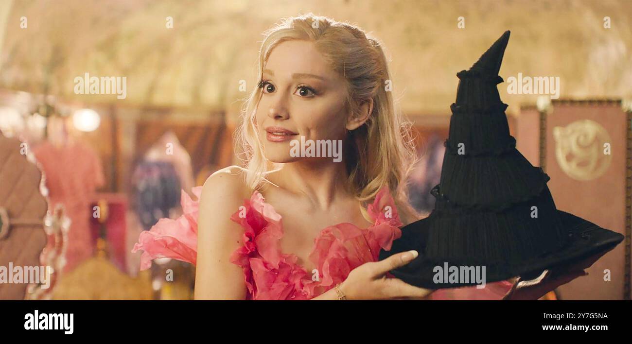 WICKED 2024 Universal Pictures film with Ariana Grande as Glinda Stock ...