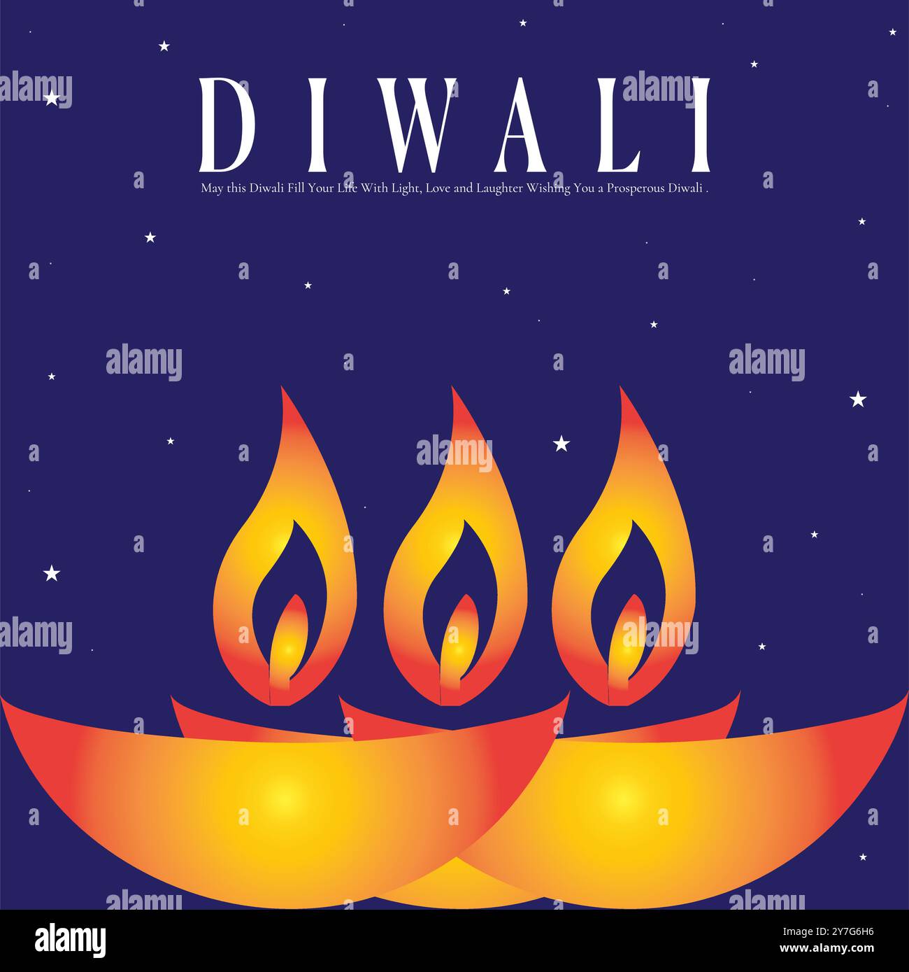 Festival of Lights, Diwali Greetings Poster with Traditional Earthen ...