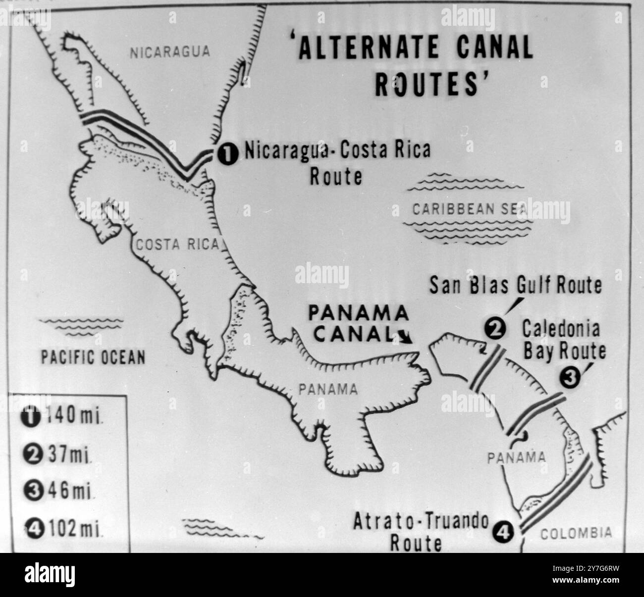 MAPS ALTERNATE ROUTES FOR CANAL TO REPLACE THE PANAMA ; 19 DECEMBER ...